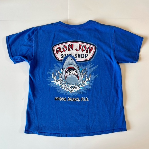 Ron Jon | Shirts & Tops | Ron Jon Surf Shop Medium Blue Shark Cocoa ...